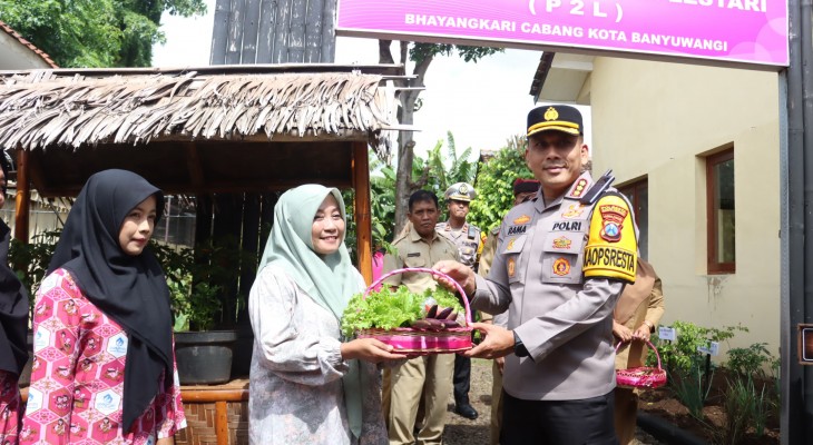 Polresta Banyuwangi Launching Penguatan Program Pekarangan Pangan Lestari untuk Ketahanan Pangan ...