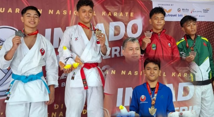 Digda Siswa SMA 16 Raih Emas Kejurnas Karate INKADO